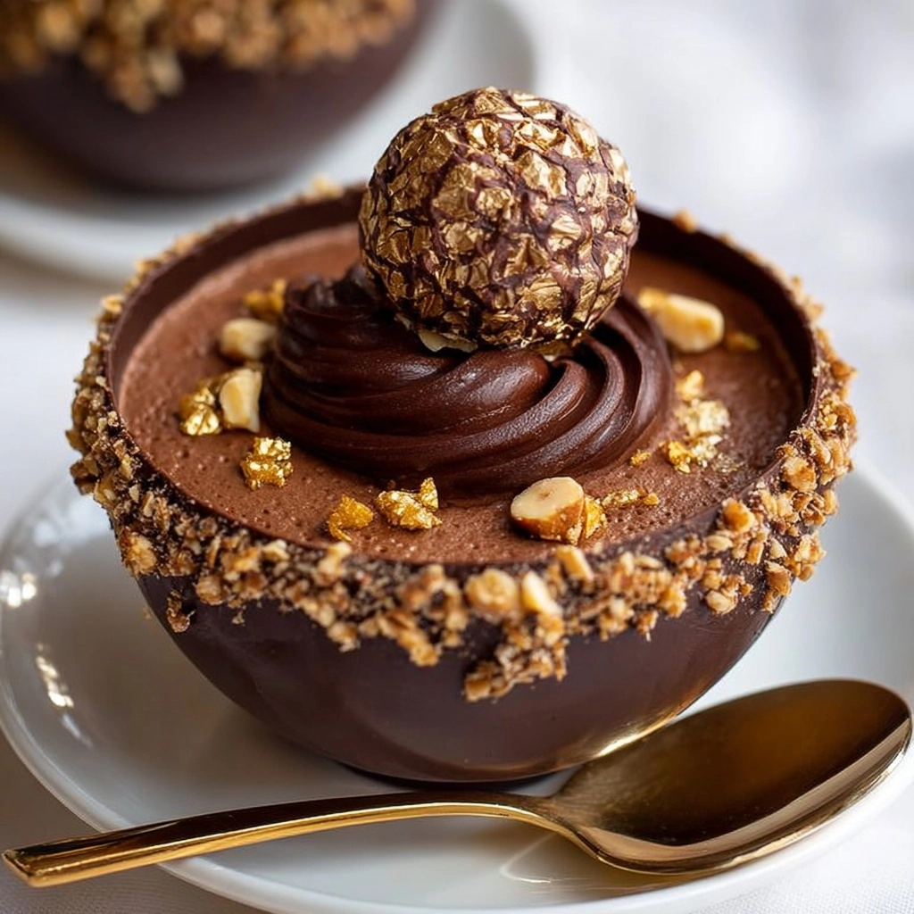 Ferrero Rocher Chocolate Mousse Dessert Bowls Recipe 1